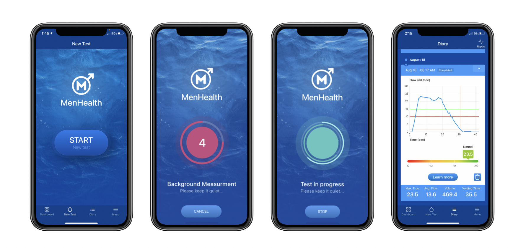 Pee App & Urine Tracker at Home with Voiding Bladder Diary for iOS, Android - MenHealth